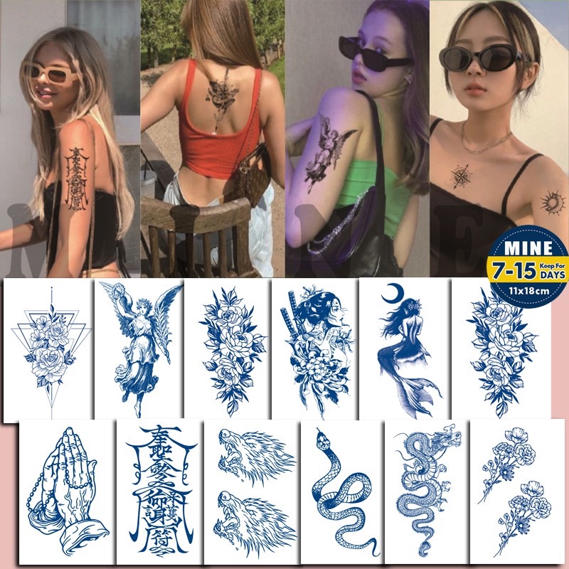 Tattoo lasts to 15 Days Temporary Tattoo Magic Sticker Waterproof long ...