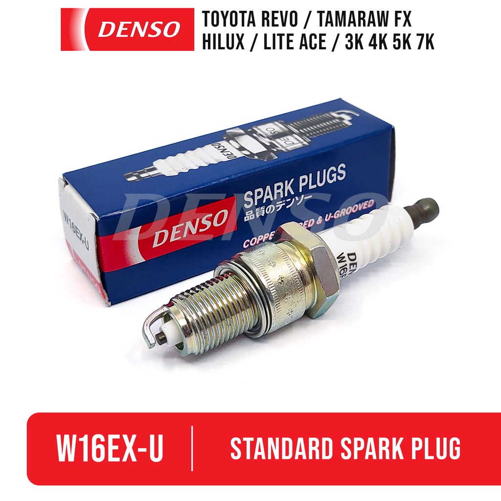 Denso W16EX-U Standard Spark plug for Toyota Tamaraw Fx / Revo / 3k 4k 5k 7k ( Equiv BP5ES ...