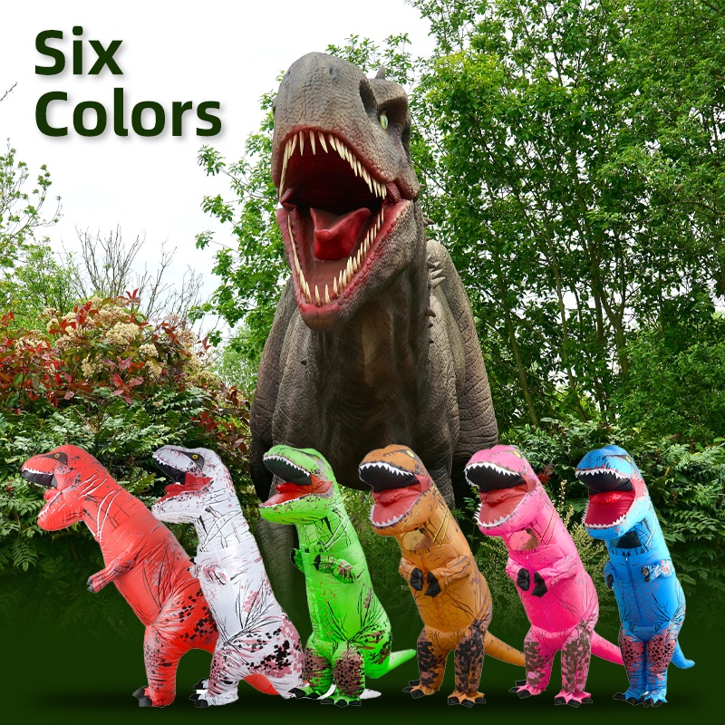 6 Color Adult Kids Inflatable Tyrannosaurus Rex Costume Halloween ...