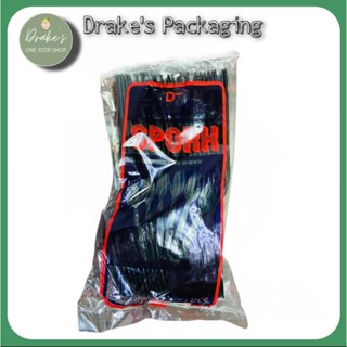 [25pcs] Disposable Spoon and Fork White And Black Spork Set per pack ...