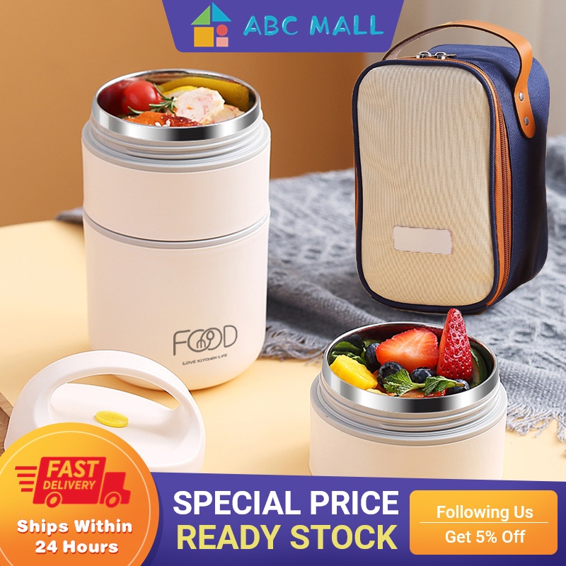 680ml Stainless Steel Liner Lunch Box Portable Insulation Lunch Box ...