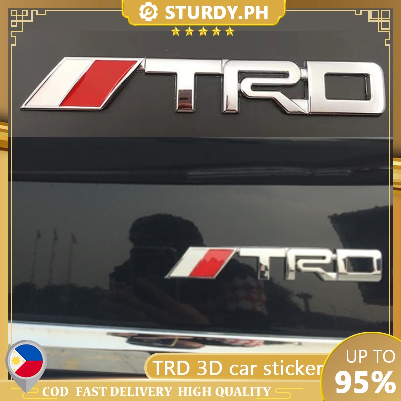 TRD 3D Car Sticker Car 3D Badge Front Grille Emblem TRD Sticker ...