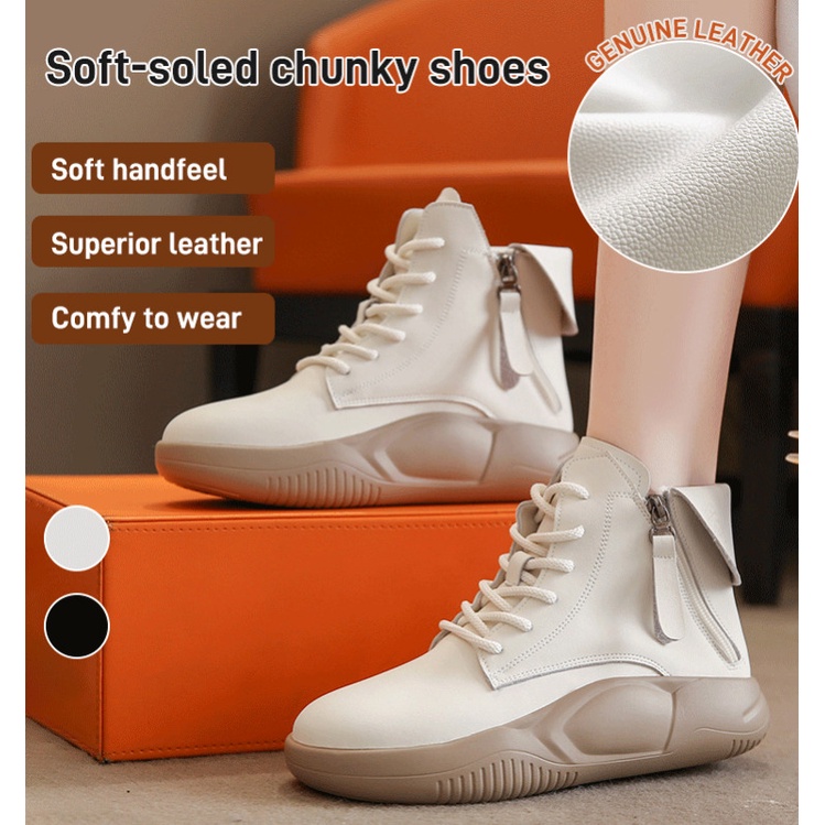 Thick-soled high-top soft-soled chunky shoes | Shopee Philippines