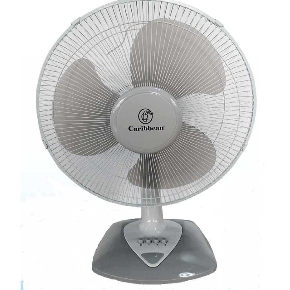 Caribbean Desk Fan CDF-16B 3Cloverleaf Blades, 16 Inches Oscillating ...