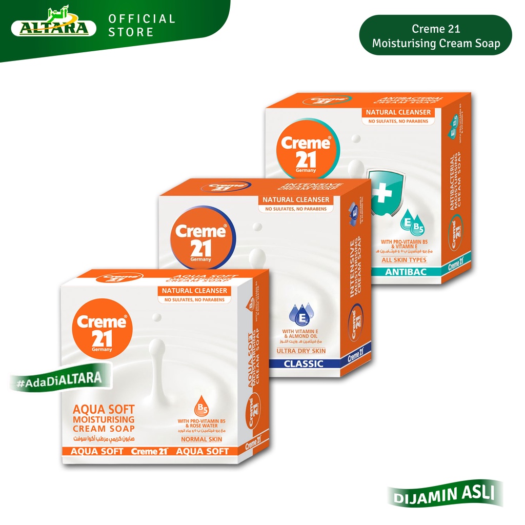 Creme 21 Moisturizing Cream Soap 125gr / Creme Bath Soap 21 | Shopee ...