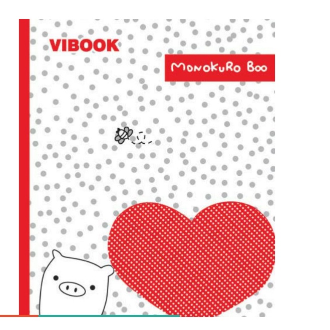 1 4-panel student notebook Vibook pig Monokuro Boo 96 pages Vinh Tien ...