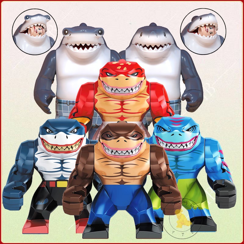Shark King minifigure assembled large particle building block toy ...
