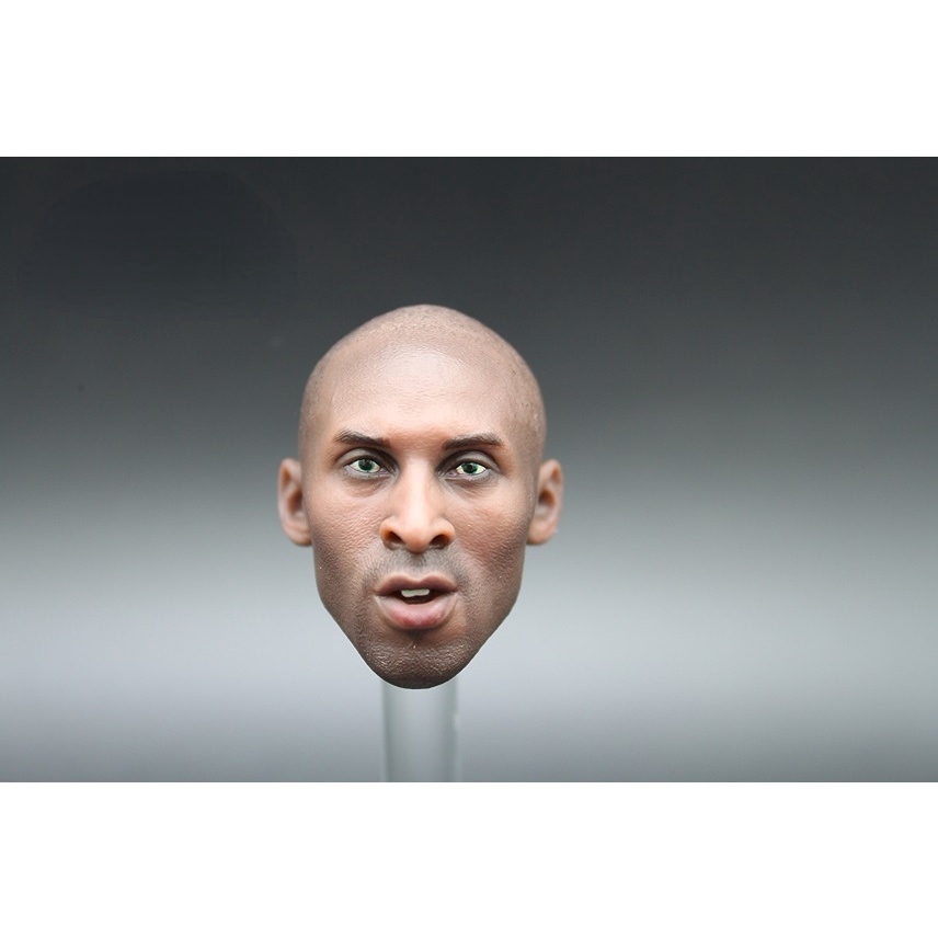 1/6 NBA Star Kobe 4.0 Head Carving Black Mamba Mouth-open Headsculpt ...