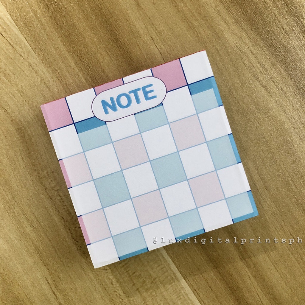 MP011 cute pastel checkered memo paper note/note reminder/planner to do list /checklist pad ...