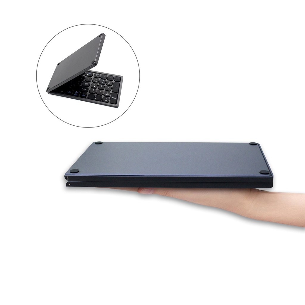 New Folding Bluetooth Keyboard With Independent Digital Area Thin Full ...