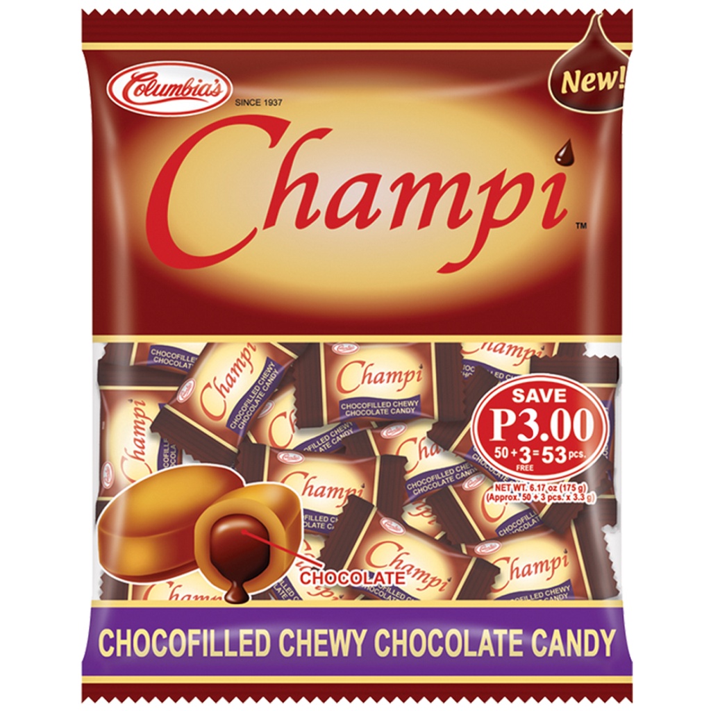 Champi Chewy Chocolate Candy 50s | Shopee Philippines
