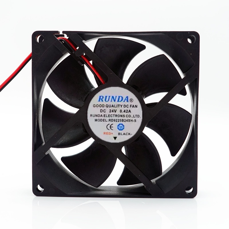 Original RUNDA RD9225B24SH-S DC24V 0.42A 9025 2-Wire Inverter Cooling ...