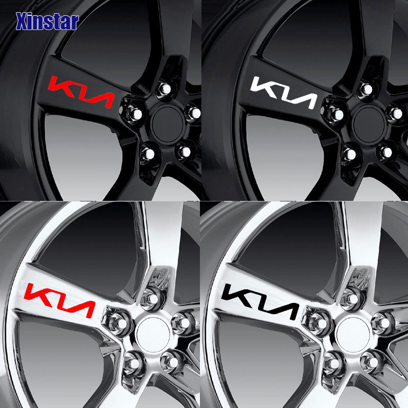 4pcs Car Rim Sticker For Kia Forte Ceed Stinger Rio Sportage Soul ...