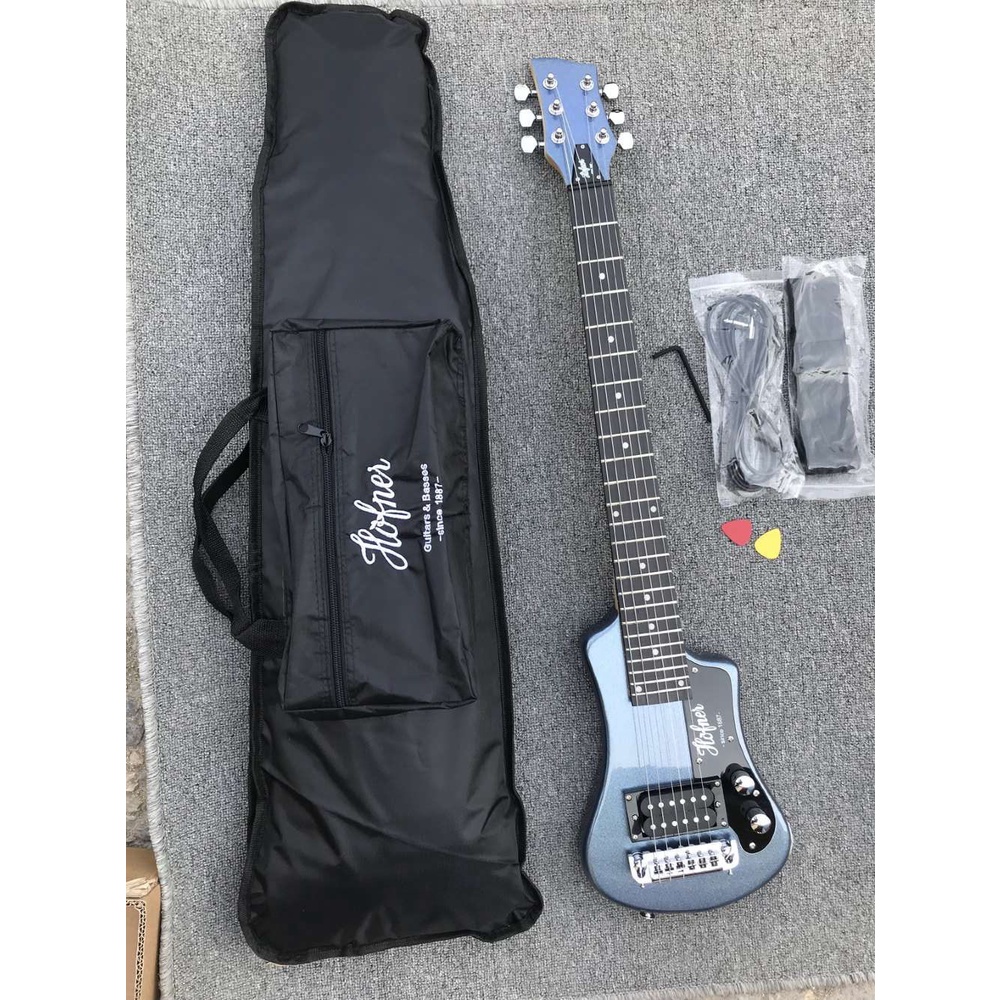 Original Hofner Travel Mini Electric guitar Black Red Blue Colour With ...