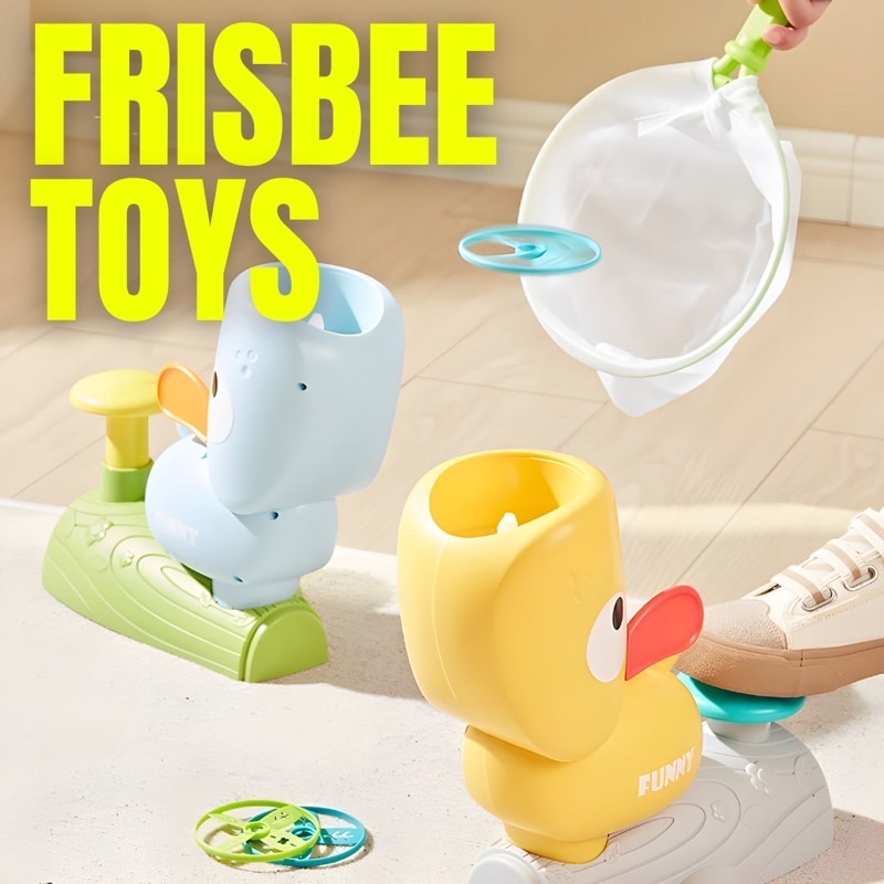 BB Frisbee Launcher with Net Creative Pop-Up Disc Stepping Saucer ...