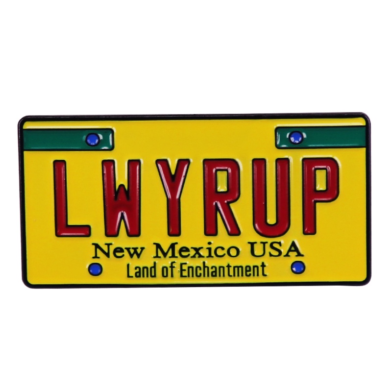 Breakking Bad Yellow LWYRUP License Plate Enamel Pin Backpack ...