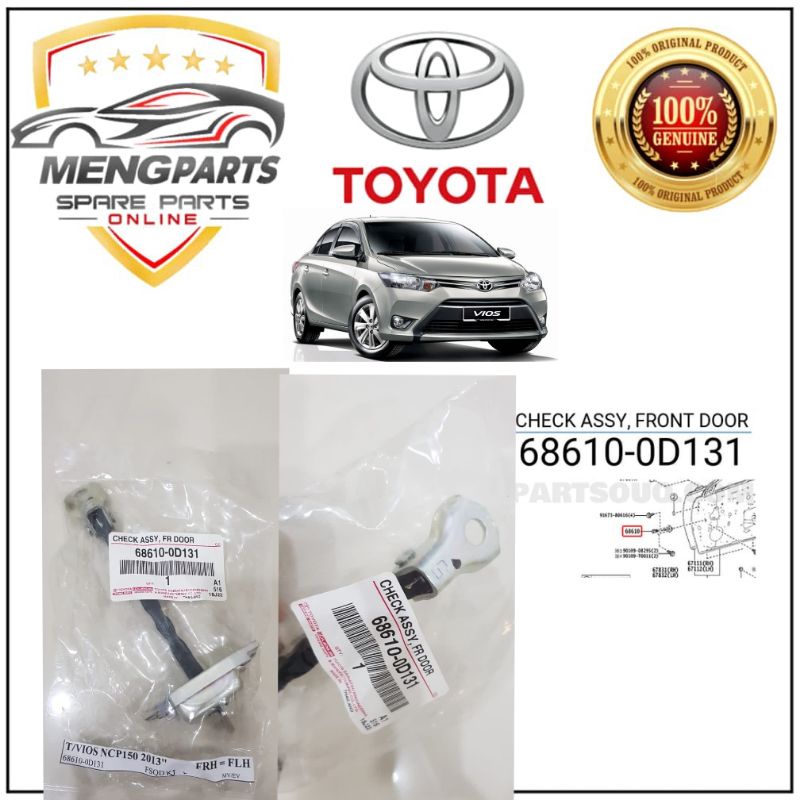 VIOS YARIS NCP150 NSP151 2014Y-2024Y FRONT DOOR CHECK LEFT & RIGHT SAME ...