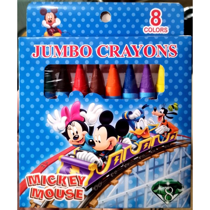 8 colors Mickey mouse Jumbo Big Crayons/Color Oil Pastel lootbag filler ...