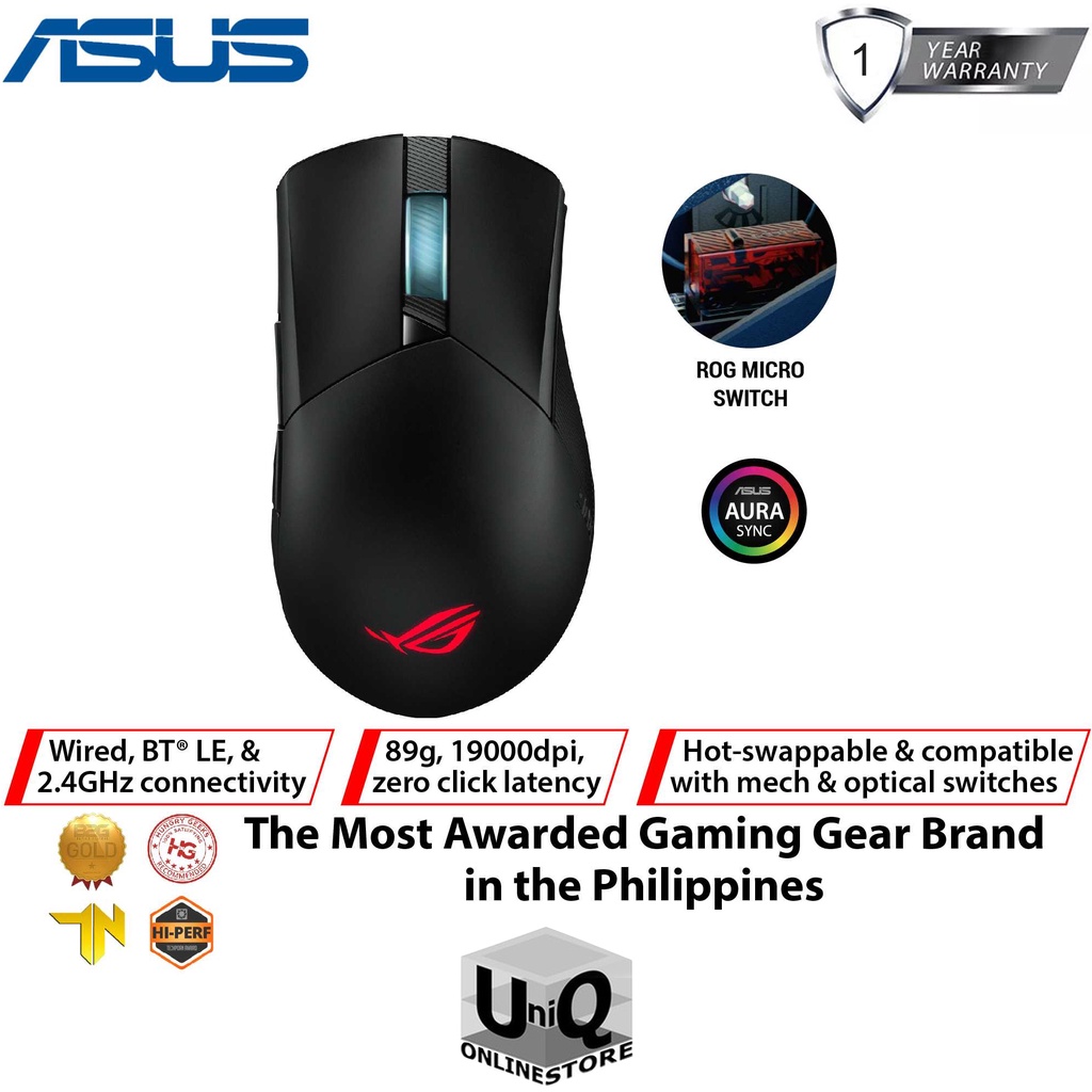 ASUS ROG Gladius III Wireless Classic asymmetrical wireless gaming ...
