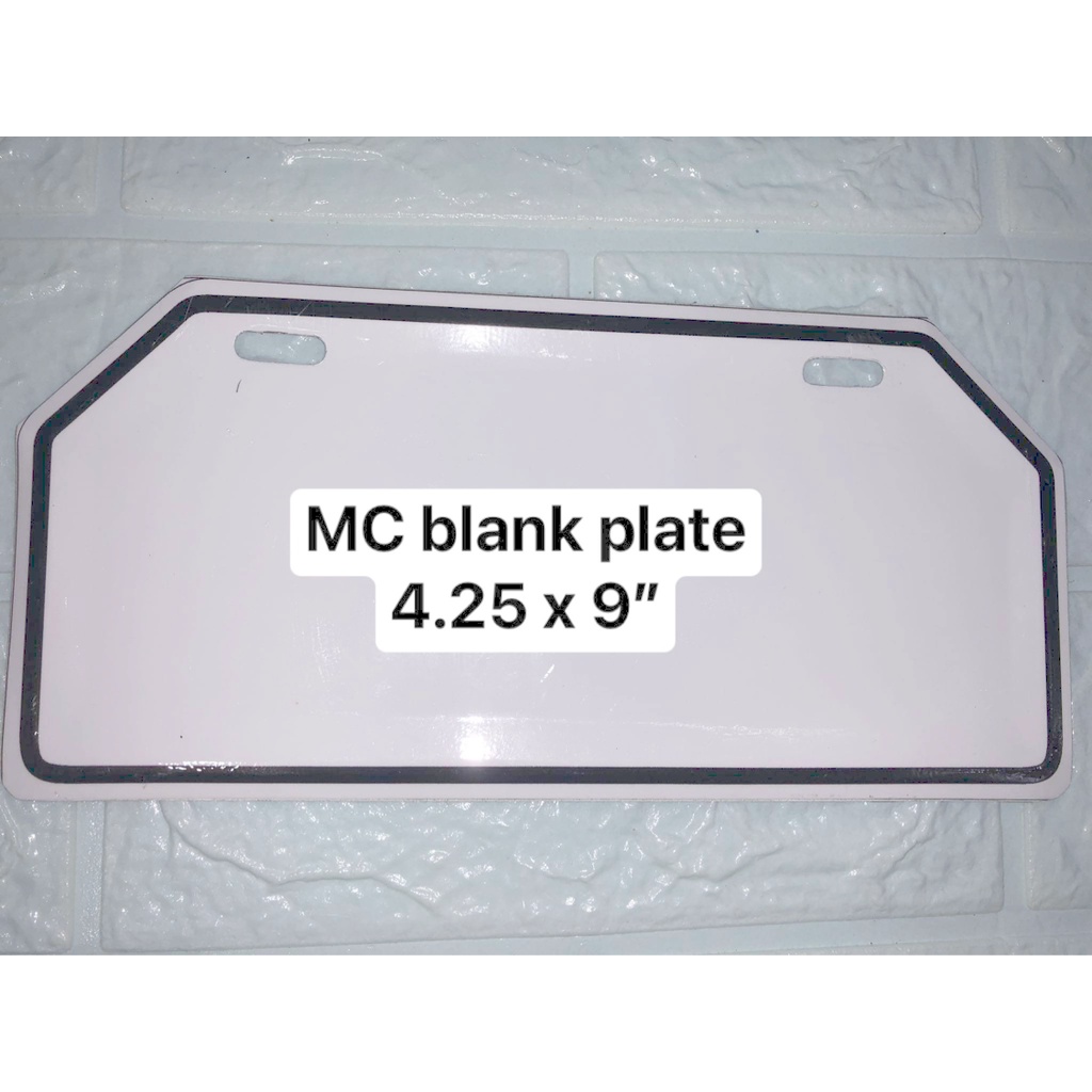 10 pcs / MC blank embossed plate / motorcycle plate 4.25*9" | Shopee ...