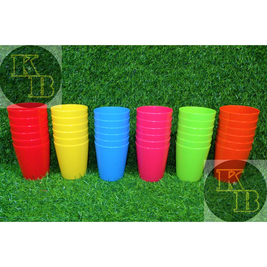 Dynaware (6pcs) Plastic Colored Cups #7711 (Random) | Shopee Philippines