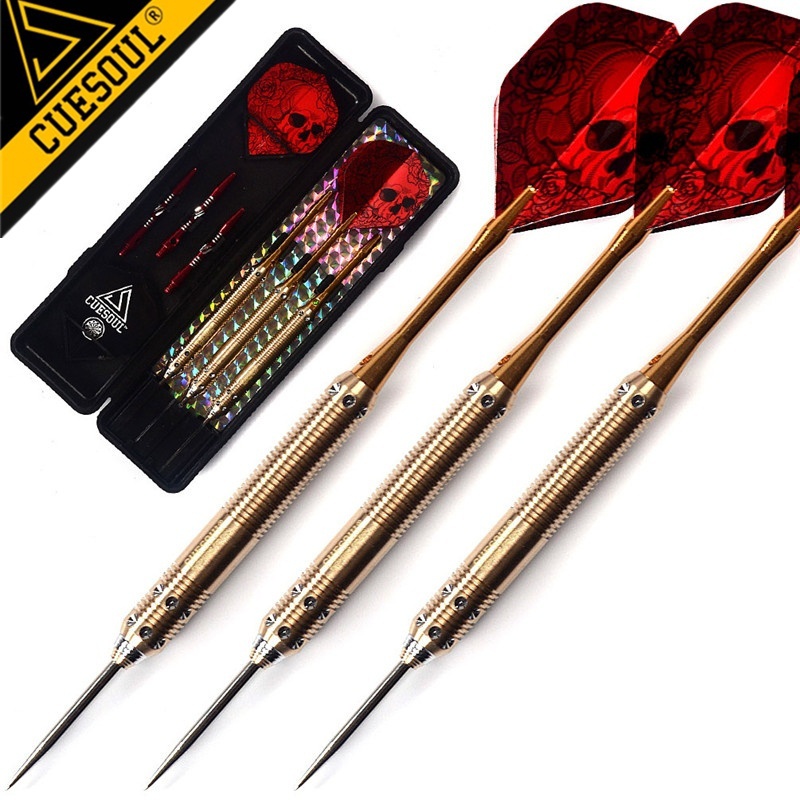 3PCS CUESOUL 23g/25g/27g Professional Steel Tip Darts Set Needle Golden ...