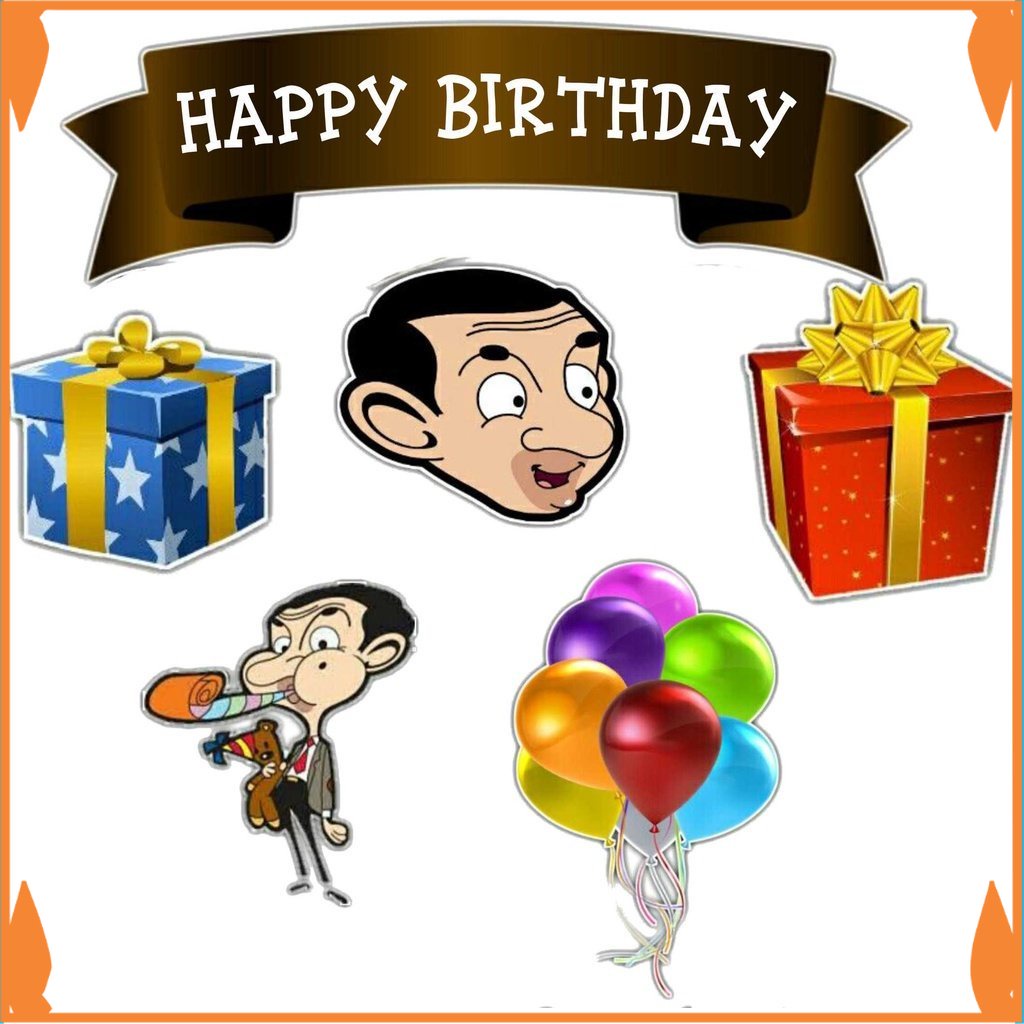 Birthday TOPER CAKE TOPPER / MR BEAN CAKE DECORATIONS Toko_Arsha ...