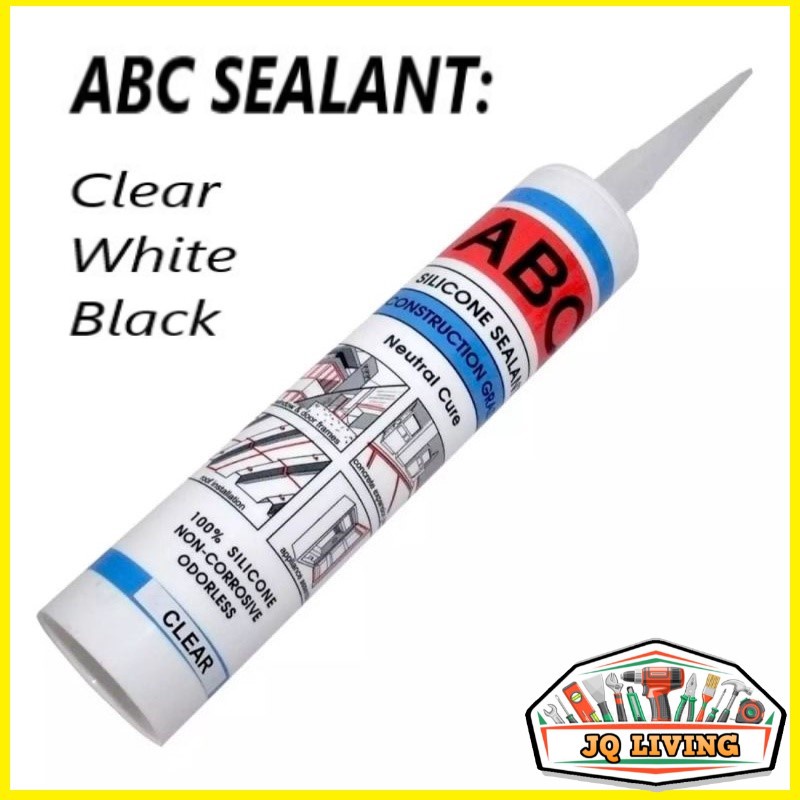 ABC Silicone Sealant Construction Grade 300ml CLEAR WHITE BLACK PANDIKIT | Shopee Philippines