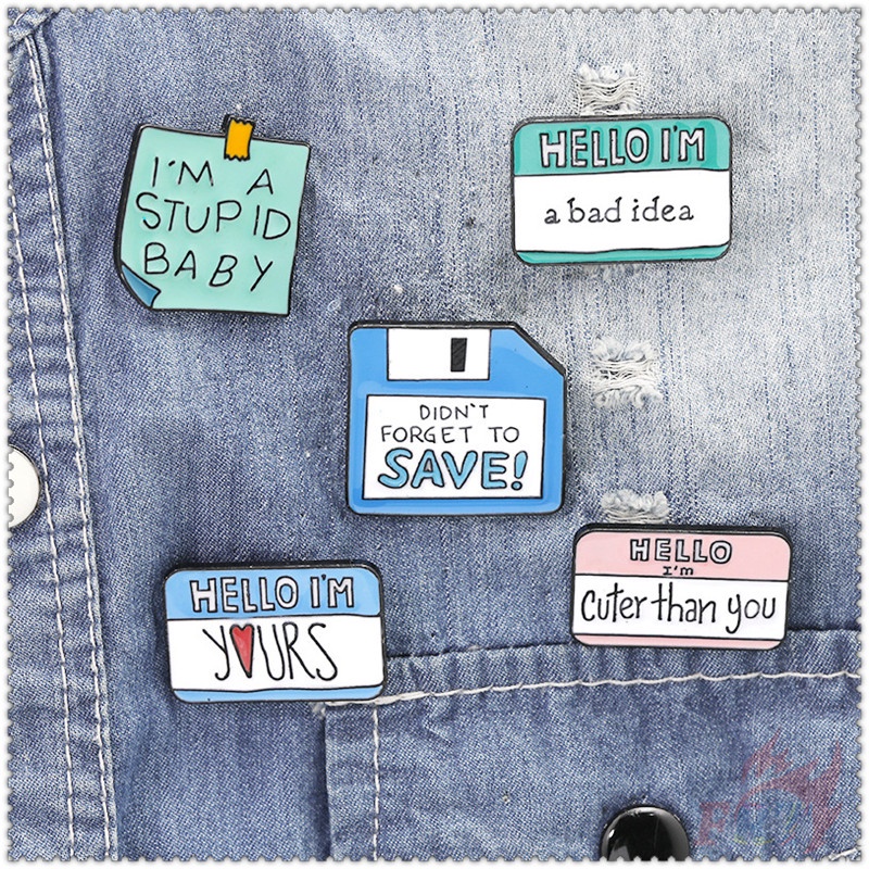 Ins：Interesting Dialog Box - Humor label Series 01 Brooches ★ 1Pc ...