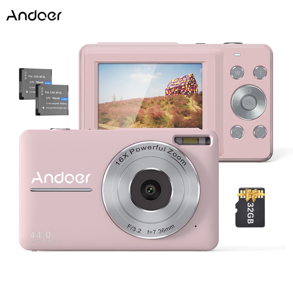 Andoer Portable 1080p Digital Camera Video Camcorder 44mp Auto Focus 2. ...