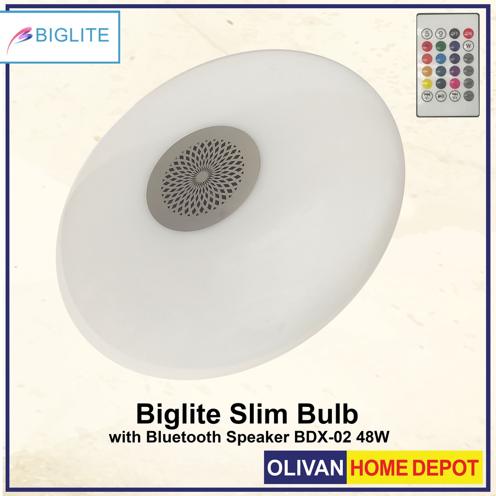 BIGLITE Slim Bulb with Bluetooth Speaker BDX-02 48W | Shopee Philippines
