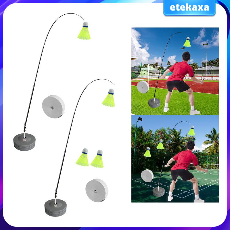 [Etekaxa] Badminton Single Training Device Portable Self Practice Tool ...