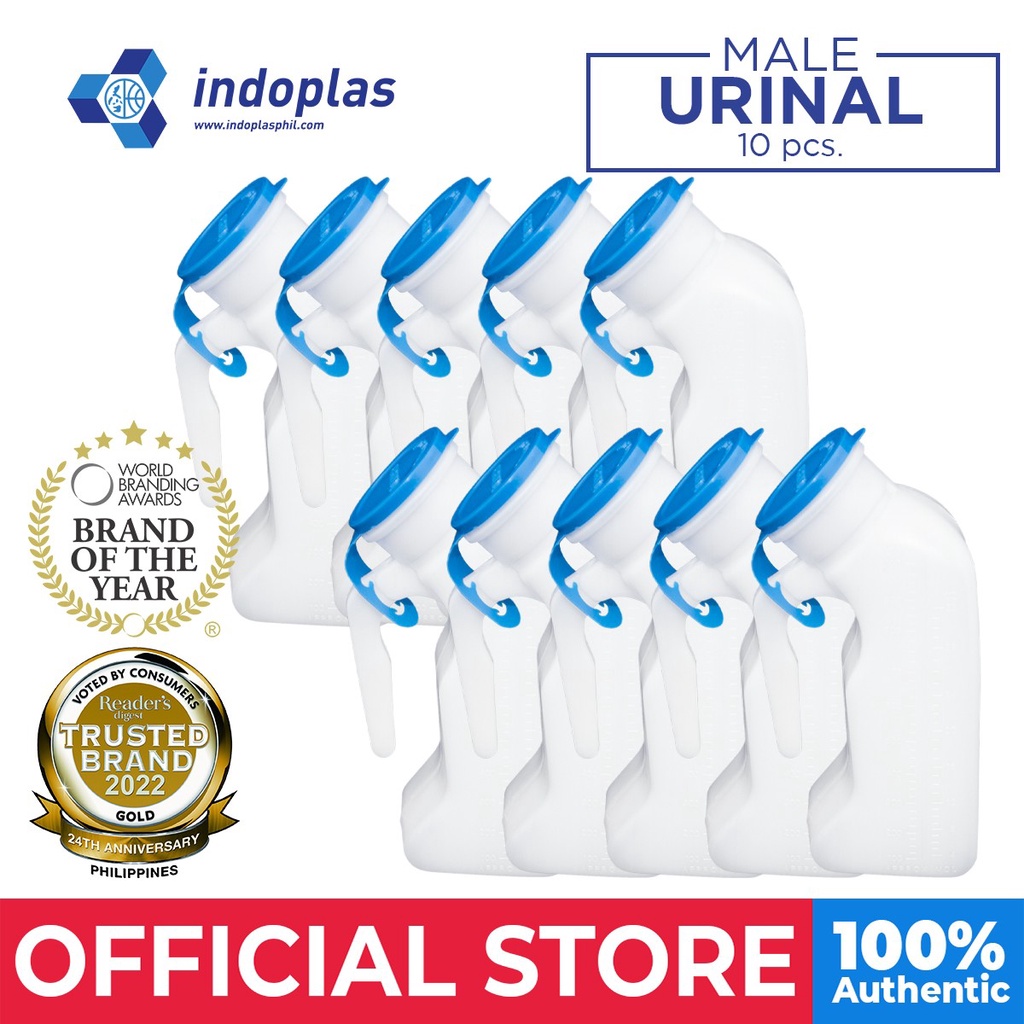 Indoplas Male Urinal 1000ml - 10's | Shopee Philippines