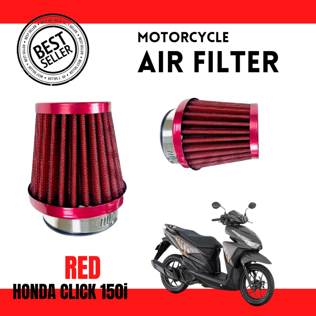 MOTORCYCLE AIR FILTER FOR HONDA CLICK 150i| RED | MOTOR AIR CLEANER ...