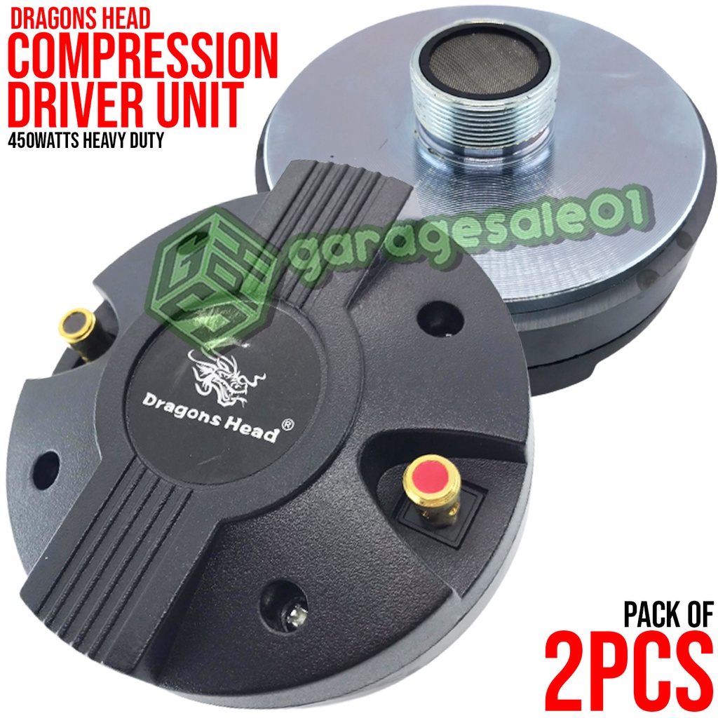 2PCS Dragons Head 450W Compression Driver Unit Tweeter Heavy Duty ...