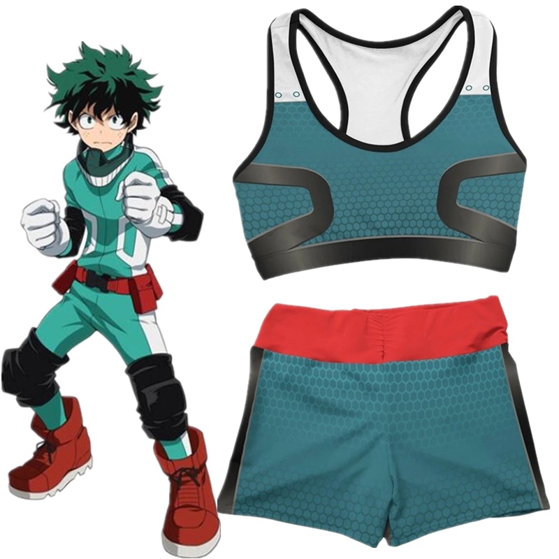 Anime My Hero Academia Cosplay Costume Midoriya Izuku Deku Gym Sport ...