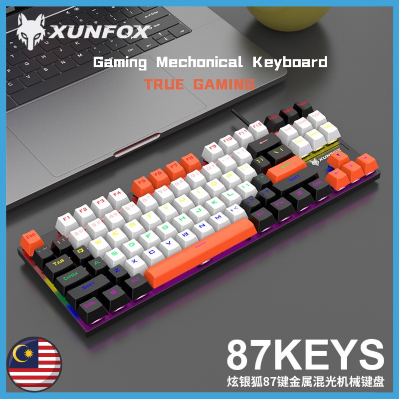 XUNFOX TRUE GAMING K80 Mechanical Keyboard With RGB LED Light Effect ...