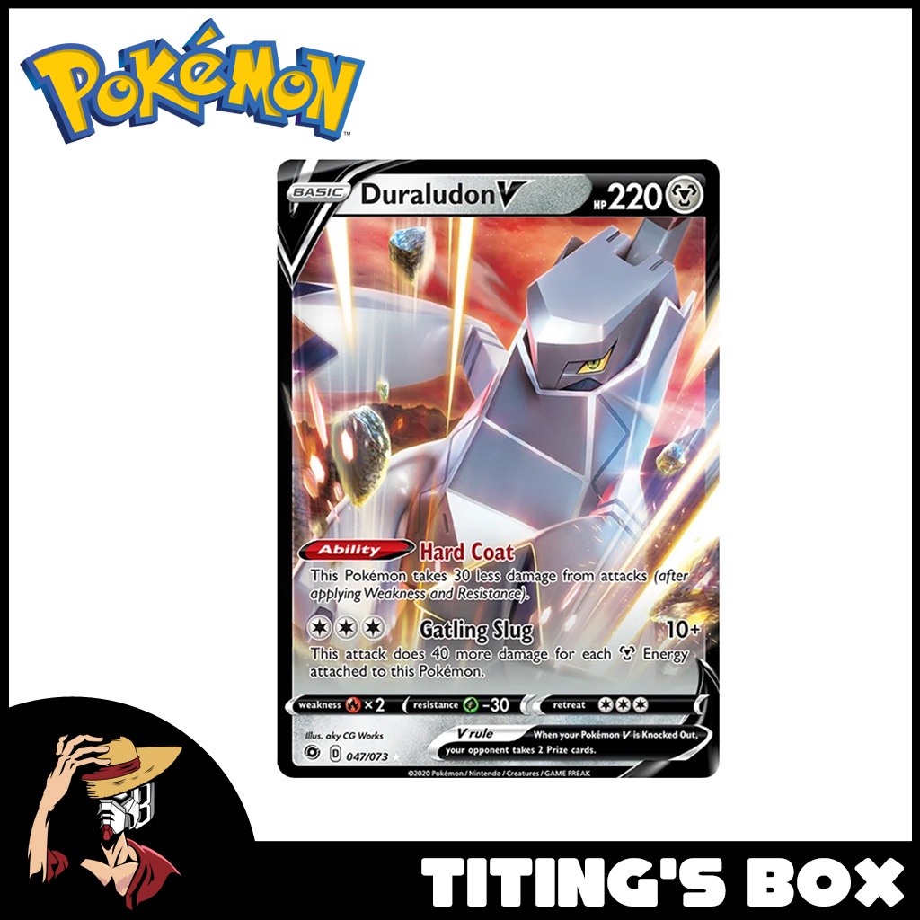 [EN] Pokemon TCG Duraludon V 47/73 - Champion's Path | Shopee Philippines