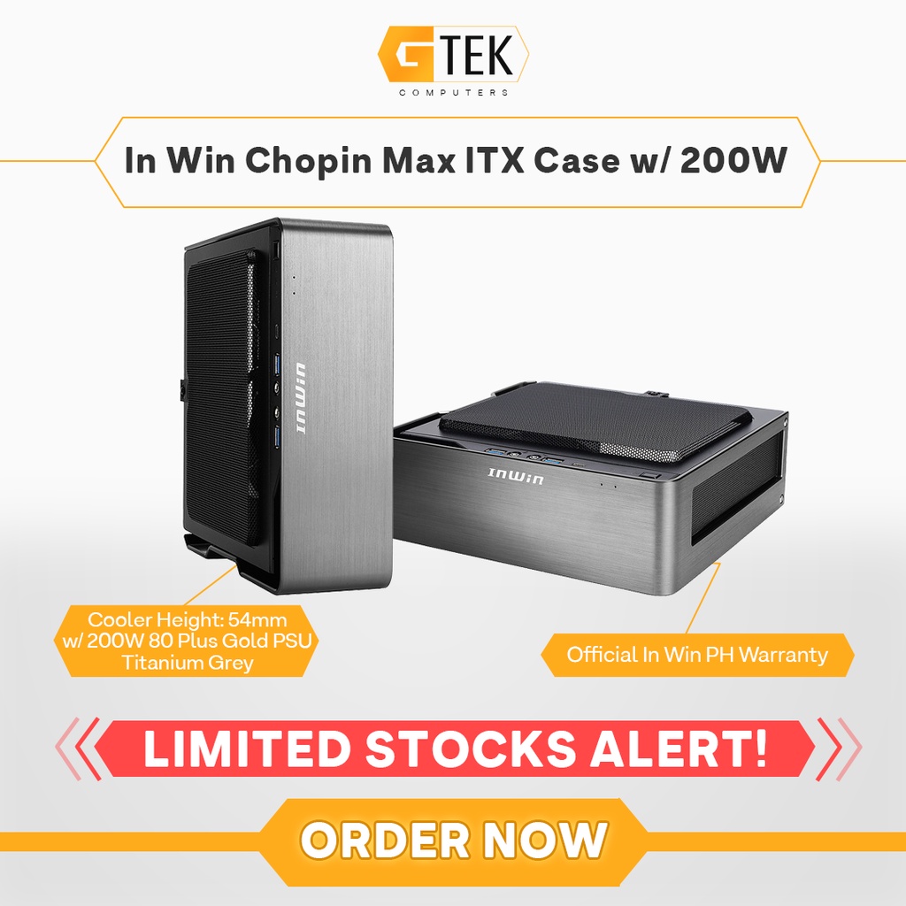 InWin Chopin Max ITX Case 200W 80 Plus Gold PSU Titanium Grey | Shopee Philippines