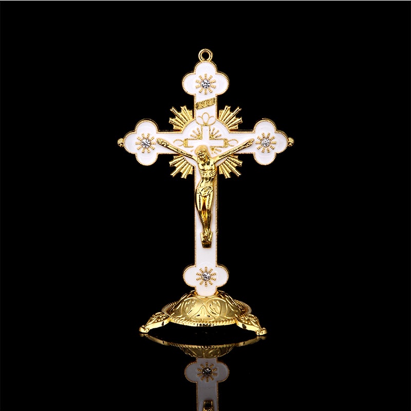 Big Jesus Resurrection Trinity Cross Crucifixion Ornament Table Cross ...