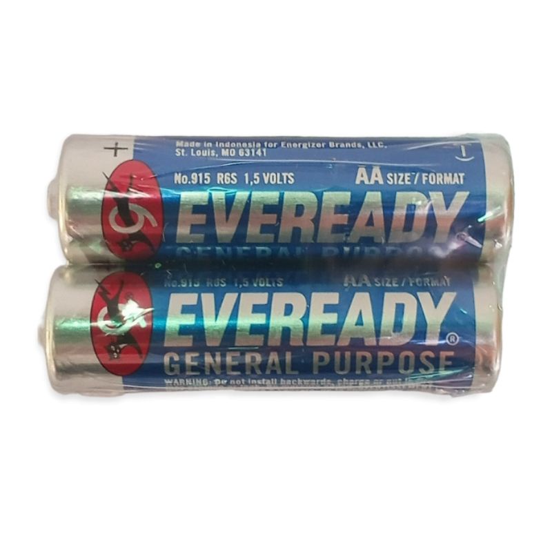 Eveready Battery General Purpose AA Blue Shrink Wrap Battery (2pcs ...