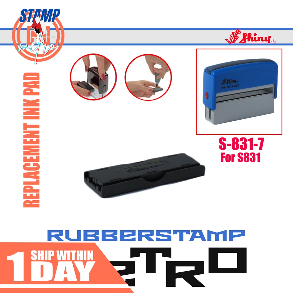 S-831-7 Replacement pad for Shiny Self-inking Stamp [S831] | Shopee Philippines