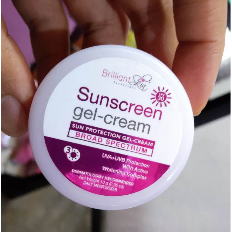 Sunscreen Gel-Cream by brilliant 10g with SPF30 | Shopee Philippines