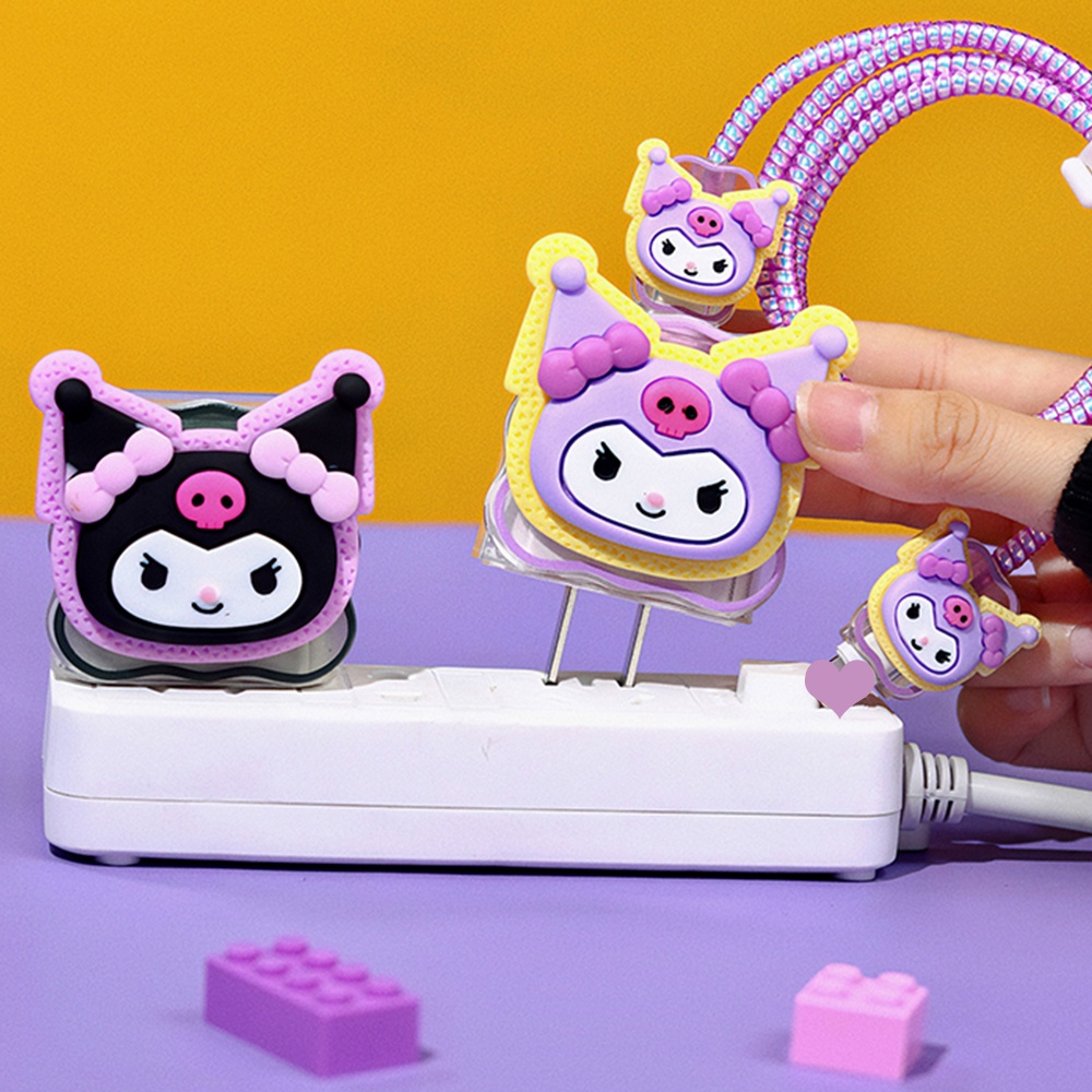 New Charger Cover Cute Kuromi Charging Cable Protector/Cord Protector ...