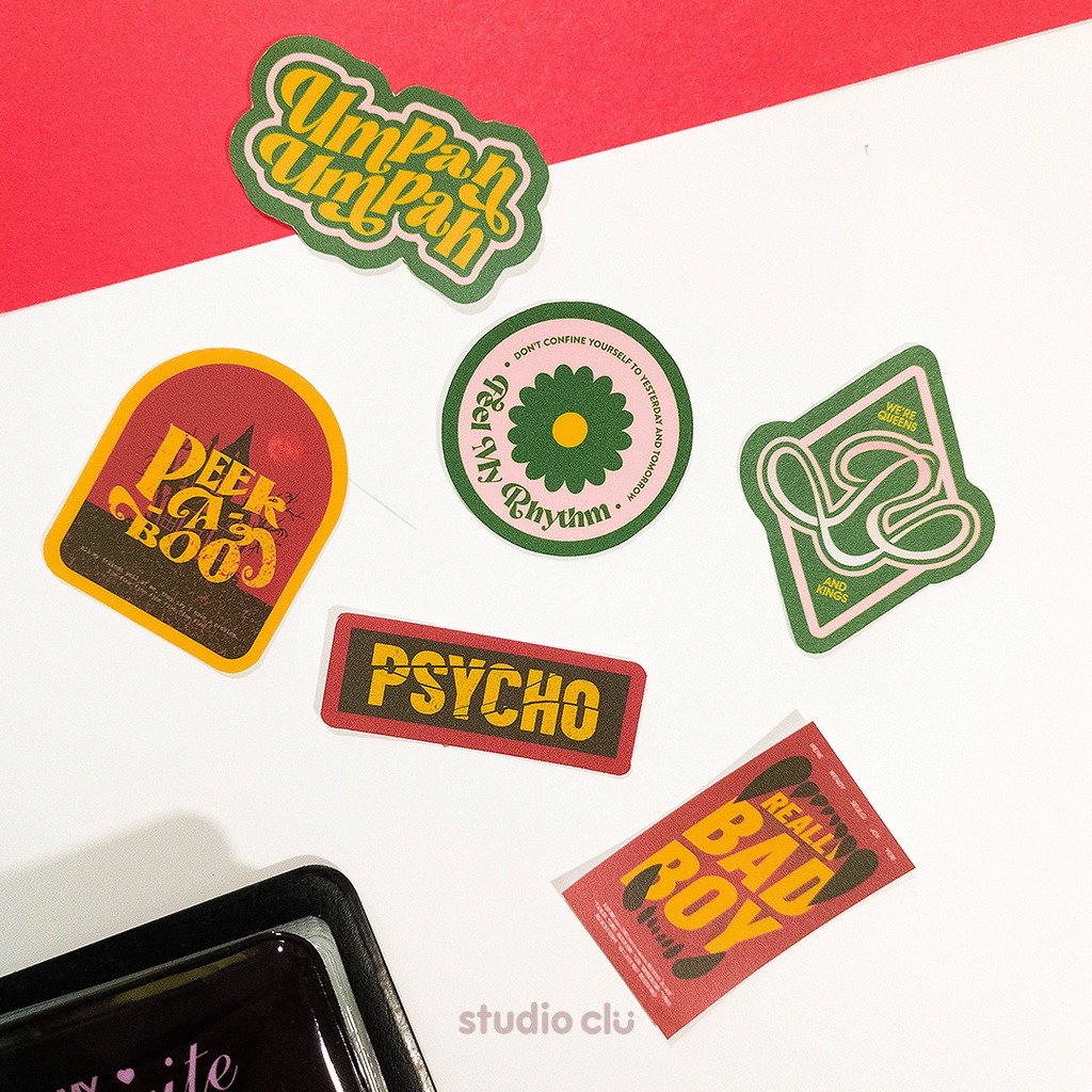 RED VELVET Lyrics Vinyl Sticker Set | KPOP Matte Waterproof Laptop Deco ...