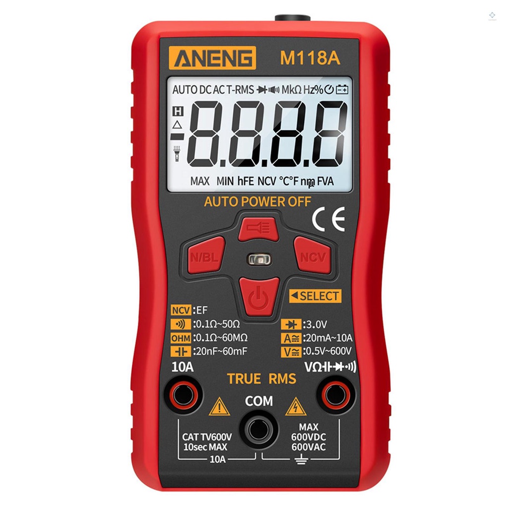 TMP ANENG M118A Auto Ranging Digital Multimeter High-Accuracy TRMS 6000 ...