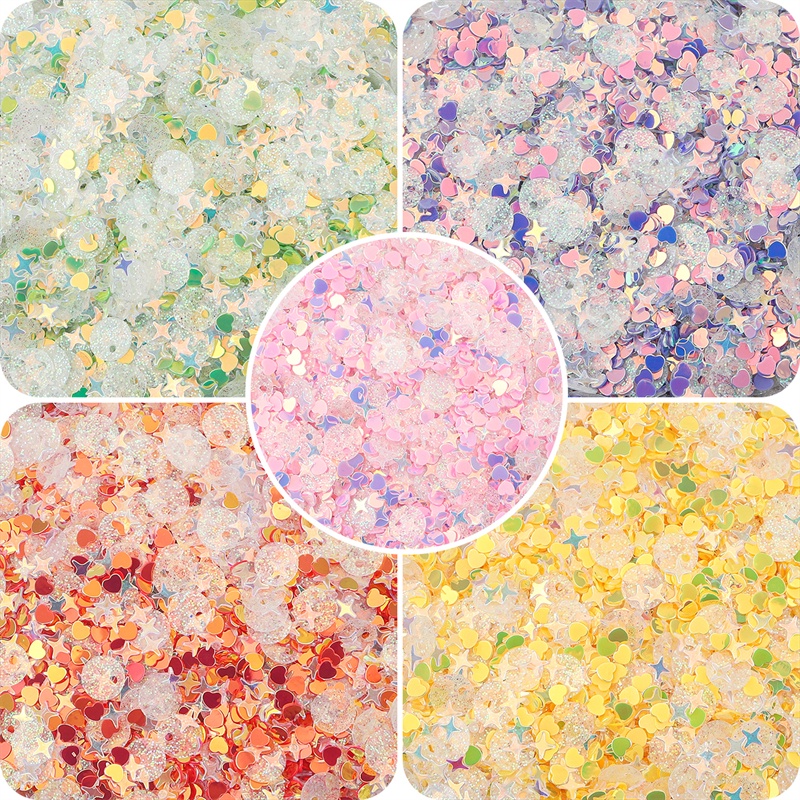 20g Mixed Shapes 3-6mm Tiny Small Loose Sequins for Nail Decoration Art ...