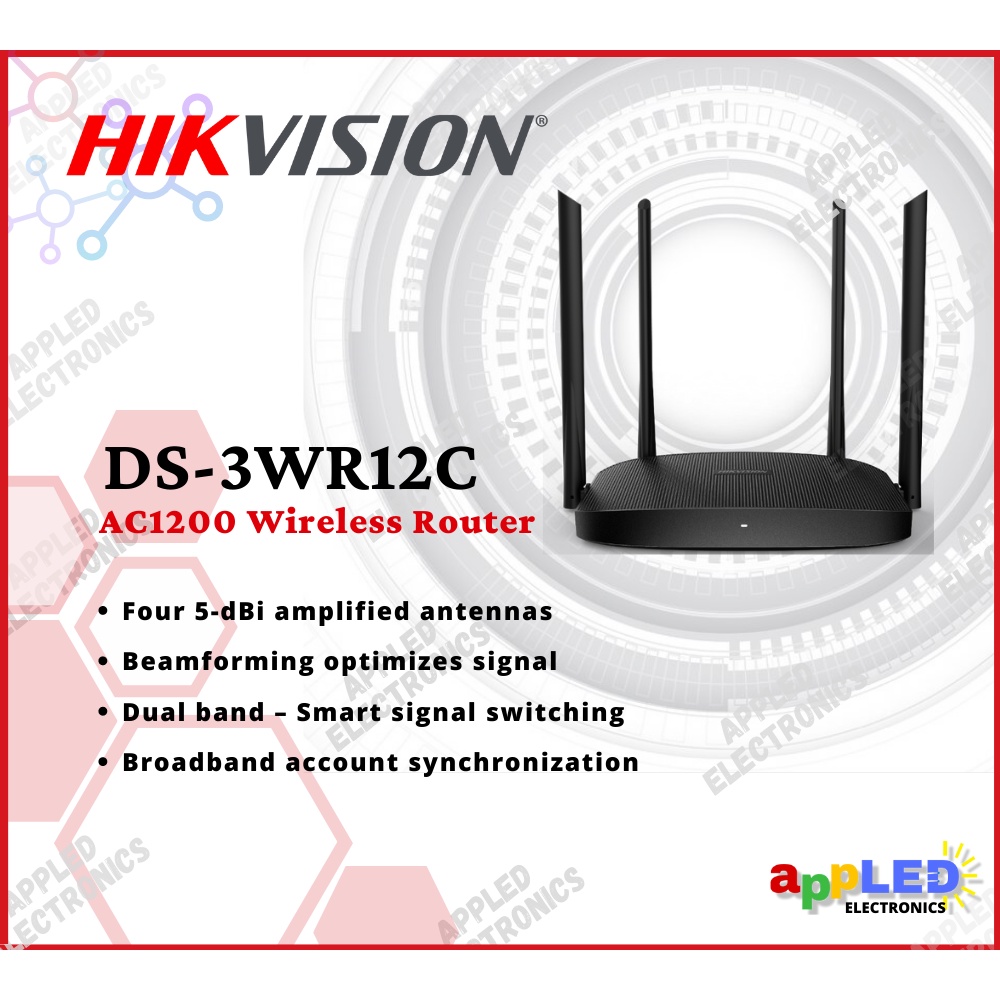 Hikvision DS-3WR12C 1200M Dual Band Wireless Router | Shopee Philippines
