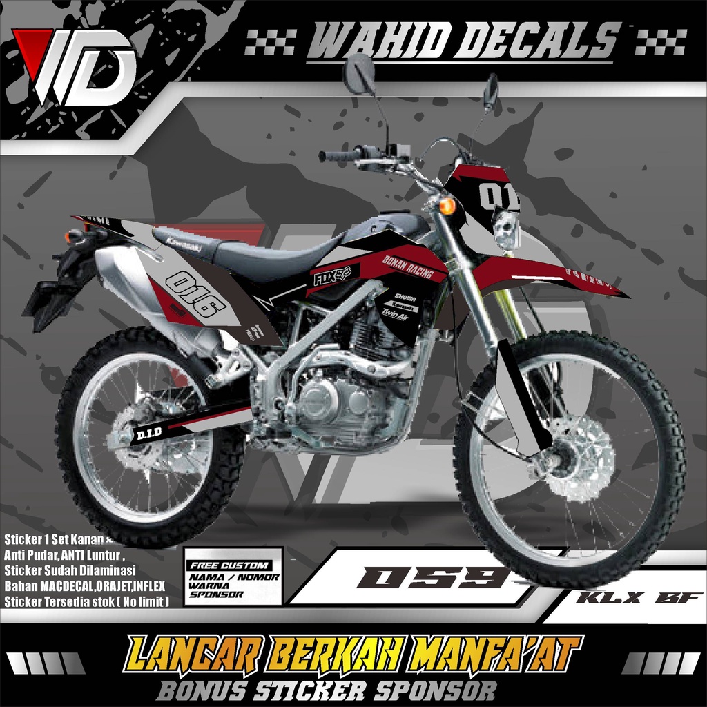 059 DECAL KLX FULL BODY Motorcycle Sticker Can Request Change Name ...