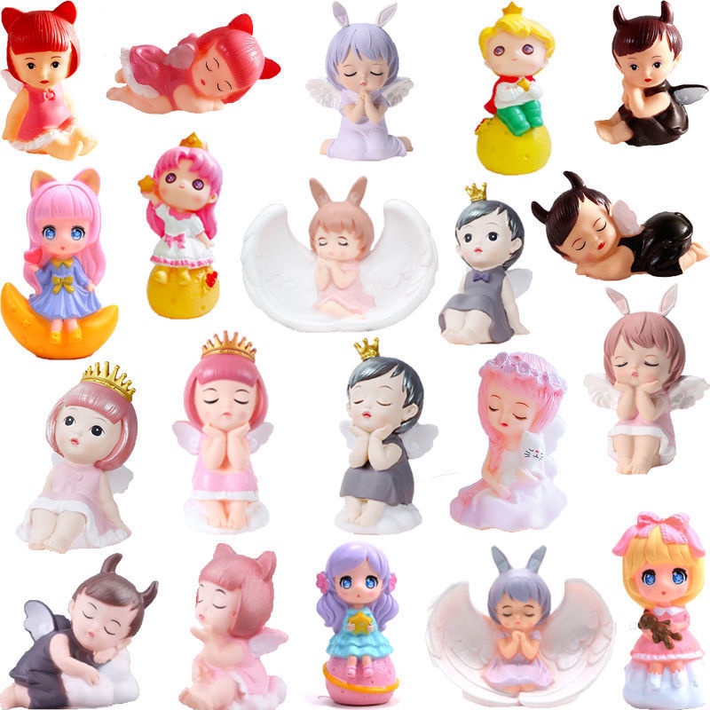 Baby Girl Annie Angel Cake Topper Cake Decoration Princess Prince Doll ...